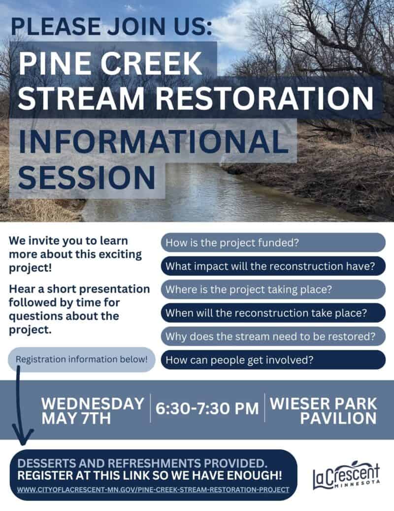 Pine Creek Stream Restoration Project - City of La Crescent, Minnesota