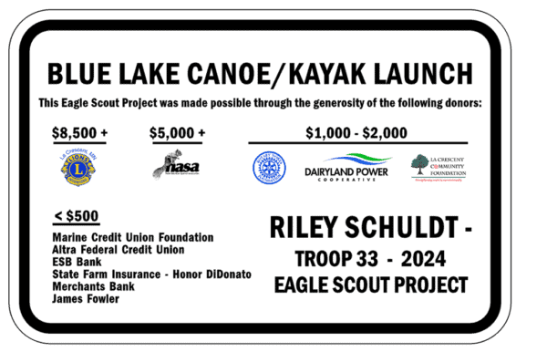 Blue Lake Canoe/Kayak Launch - City of La Crescent, Minnesota